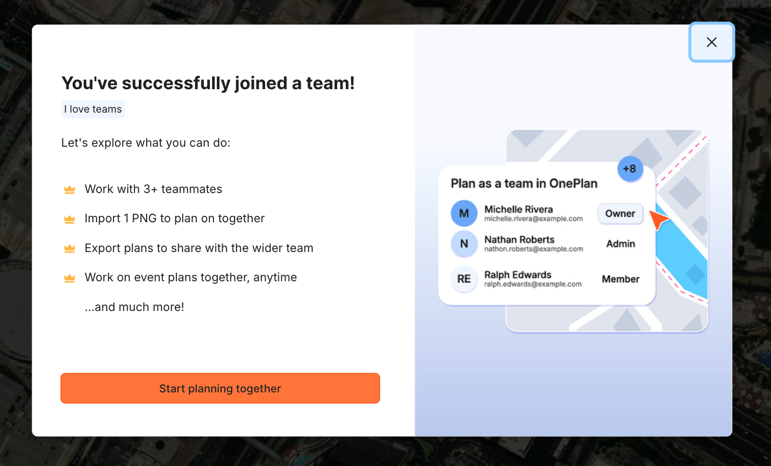 How to use the Teams feature in OnePlan